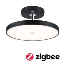 Paulmann LED Deckenleuchte "Hildor Smart Home Zigbee 30W 400 mm Schwarz 230V Metall/Kunststoff", schwarz (schwarz, chromfarben), 1, &Oslash; 40cm H: 19,3cm, Leuchten, dimmbar, LED Deckenleuchte