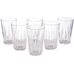 Becher APS "Tritan", transparent (crystal clear), H:9,5cm &Oslash;:7cm, Kunststoff, Trinkgef&auml;&szlig;e, Glas-Set Wasserglas, Made in Germany, 6-teilig