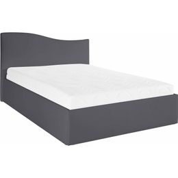 Polsterbett, grau (anthrazit), B:152cm L:210cm, Bezug Bett: Kunstleder;Bonnell-Federkernmatratze: 51% Polypropylen, 39% Polyester und 10% Baumwolle;Kaltschaummatratze: 100% Polyester, Bezug abnehm- und waschbar bis 60C, Westfalia Schlafkomfort, Betten, Polsterbett ohne Bettkasten Polsterbett, inkl. Bettkasten bei Ausf&uuml;hrung mit Matratze