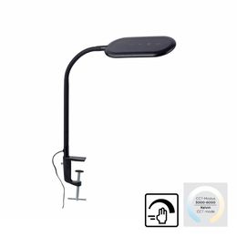 JUST LIGHT Klemmleuchte "KELLY", schwarz, 1, H: 67cm, 1 Stk., Leuchten, LED, CCT - tunable white, dimmbar &uuml;ber Touchdimmer, Klemmleuchte