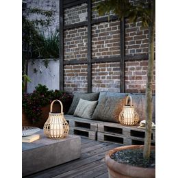 Nordlux LED Au&szlig;en-Tischleuchte "LAZY", braun, H: 30cm, Leuchten, Akku Leuchte, LED Au&szlig;entischleuchte