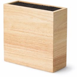 Messerblock CONTINENTA, beige (natur), B:9cm H:21,5cm L:22cm, Messerbl&ouml;cke, Messerblock, flexibler Einsatz, Hartholz