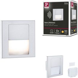 Paulmann LED Einbauleuchte "LED Wandeinbauleuchte Tsaro eckig 80x36mm", grau (chromfarben), 1, H: 8cm, 1 Stk., Leuchten