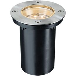 Paulmann LED Einbauleuchte "Outdoor 230V Boden rund LED 1,2W 2700K 110mm Edelstahl/Metall", silber (edelstahlfarben), 1, &Oslash; 11cm H: 13,2cm, 1 Stk., Leuchten, Outdoor 230V Boden rund LED 1,2W 2700K 110mm Edelstahl/Metall