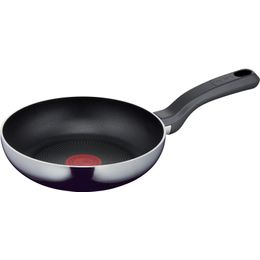 Bratpfanne Tefal "Resist, sichere Titanium Antihaftversiegelung", schwarz, B:21,4cm H:5cm L:36,78cm &Oslash;:20cm, Pfannen, Bratpfanne, Thermo-Signal bei idealer Brattemperatur, nicht induktionsgeeignet