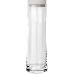 Wasserkaraffe Blomus "SPLASH", grau (hellgrau), H:29,5cm &Oslash;:9cm, Edelstahl, Glas, Silikon, Karaffen, Wasserkaraffe, 1 L