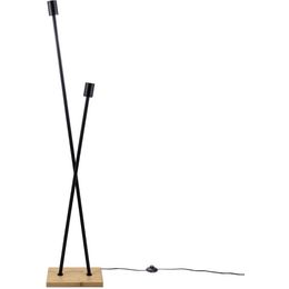 Paco Home Stehlampe "IKS", schwarz, 2, H: 127cm, Leuchten, Stehlampe LED Lampe Wohnzimmer Vintage Retro Industrial Design E27, Stehlampe