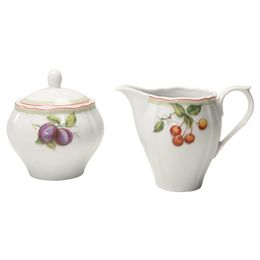 Milch- und Zuckerset Creatable "Flora Orchard", bunt (wei&szlig;, bunt), 2 Stk., Porzellan, Geschirr-Sets