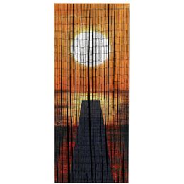 T&uuml;rvorhang Maximex "Modell Sonnenuntergang", orange, B:90cm H:200cm, Bambus, Gardinen, Insekten- und Sichtschutz aus Bambus, f&uuml;r Balkon oder Terrasse