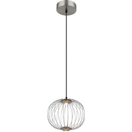 Globo LIGHTING Hängeleuchte "GALWAY", nickel matt, Ø 30cm H: 150cm, 1 Stk., Leuchten, Hängelampe 3 Stufen Metallstäbe DM 30cm Esszimmer, Hängeleuchte