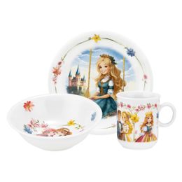 Kindergeschirr-Set Seltmann Weiden "Compact Prinzessin, Kinder-Set 3-teilig", bunt, 3 Stk., Porzellan, Geschirr-Sets, 1x Fr&uuml;hst&uuml;cksteller 19 cm, 1x Sch&uuml;ssel 16 cm, 1x Becher 0,25 l