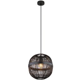 Globo LIGHTING H&auml;ngeleuchte "HERMI II", schwarz, 1 Stk., Leuchten, Pendelleuchte / Wohnbereich /schwarz / Metallgeflecht / Kugel, H&auml;ngeleuchte