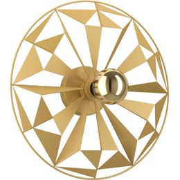 Eglo Deckenleuchte "CASTANUELO", gold (goldfarben), &Oslash; 42,5cm H: 10cm, 1 Stk., Leuchten, Deckenleuchte in gold aus Stahl - exkl. E27 - 40W, Wandlampe Wandleuchte