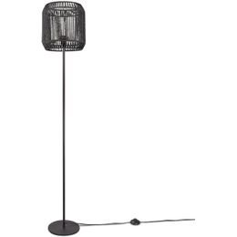 Paco Home Stehlampe "Pedro", schwarz (schwarz, schwarz), 1, &Oslash; 28cm H: 150,5cm, Leuchten, moderne LED Lampe in Boho Optik, Wohnzimmer, Schlafzimmer, Fassung E27, Stehlampe