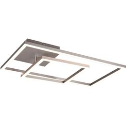 REALITY LEUCHTEN LED Deckenleuchte "Padella", grau (nickel), 1, H: 7,5cm, 1 Stk., Leuchten, bewegliche LED Elemente, 4000K neutralweiß, dimmbar, 3000 Lumen, LED Deckenleuchte