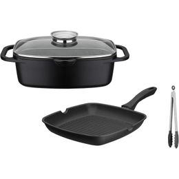 Topf-Set GSW "Gourmet Granit Grillmeister", schwarz, Töpfe, Induktion