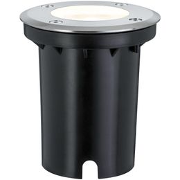 Paulmann LED Einbauleuchte "Outdoor 230V Boden IP67 rund GU10 3,5W 140x140mm Edelstahl/Metall", silber (edelstahlfarben), 1, &Oslash; 10,8cm H: 12,4cm, 1 Stk., Leuchten, GU10, IP67