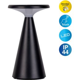 N&auml;ve N&Auml;VE LED Tischleuchte "Palu", schwarz, 1, &Oslash; 11,5cm H: 20cm, 1 Stk., Leuchten, Solar-/Akkubetrieb, Touch, Dimmbar, Memory, USB-C-Ladekabel, warmwei&szlig;, LED Tischleuchte