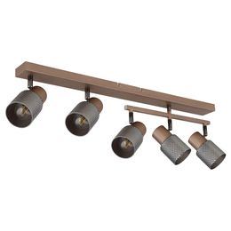Globo LIGHTING Deckenstrahler "SATELLA", braun (kaffeefarben matt), 1 Stk., Leuchten, Deckenspot, Glas, Kristall, Flur, Wohnraum, Deckenstrahler