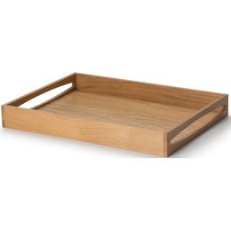 Tablett CONTINENTA "Eiche", braun (holzfarben), B:35cm H:6,3cm L:49cm, Eichenholz, Tabletts
