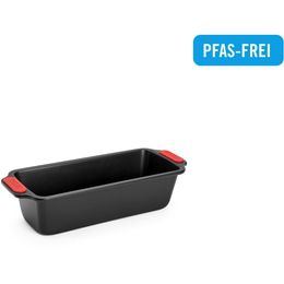 Kastenform Woll "Woll Let's bake Kuchenform, Backform", schwarz, B:11cm L:28cm T:7cm, Aluminium, K&uuml;chenformen, mit Antihaftversiegelung und integrierten Silikongriffen, PFAS-Frei