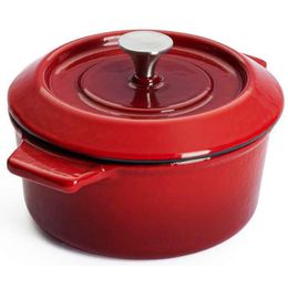 Kasserolle Woll "Iron", rot, H:5cm &Oslash;:10cm, T&ouml;pfe, Kasserolle, &Oslash; 10 cm, Induktion