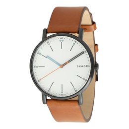 Skagen Uhr 'Signatur' Herren Gr&ouml;&szlig;e One Size hellbraun / wei&szlig;