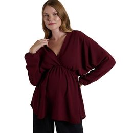 LYN MAMA Umstand Bluse Damen Gr&ouml;&szlig;e L bordeaux