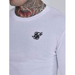 SikSilk Shirt 'Essentials Long Sleeve T-Shirt' Herren Gr&ouml;&szlig;e S wei&szlig;