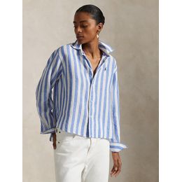 Polo Ralph Lauren Bluse Damen Gr&ouml;&szlig;e XXS blau / wei&szlig;