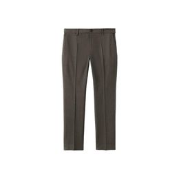 Mango Man Pleated Pants 'Brest' male Brown size 42