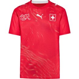 Puma WM 2026 Schweiz Heim Teamtrikot Kinder - Gr&ouml;&szlig;e 152 - rot