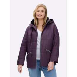 sheego Gro&szlig;e Gr&ouml;&szlig;en Steppjacke mit Wattierung, w&auml;rmend, aubergine, Gr&ouml;&szlig;e 46 - Damen
