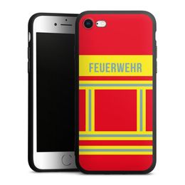 DeinDesign iPhone SE (2022) Handy Premium Silikon H&uuml;lle Handyh&uuml;lle schwarz Case Fire Fighters Fire Fighter Life Saver Silikon Premium Case