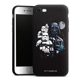 DeinDesign iPhone SE (2020) Handy Premium Silikon H&uuml;lle Handyh&uuml;lle schwarz Case Movie Star Wars Weltall Silikon Premium Case
