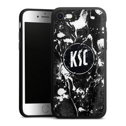 DeinDesign iPhone SE (2020) Handy Premium Silikon H&uuml;lle Handyh&uuml;lle schwarz Case Official Licensed Product Ksc Karlsruher Sc Silikon Premium Case