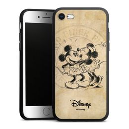 DeinDesign iPhone SE (2020) Handy Premium Silikon H&uuml;lle Handyh&uuml;lle schwarz Case Vintage Minnie Mouse Mickey Mouse Silikon Premium Case