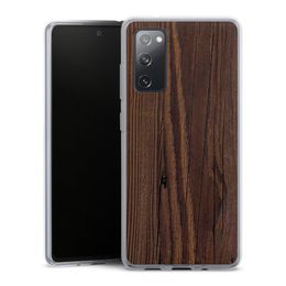 DeinDesign Galaxy S20 FE Handy Silikon H&uuml;lle Case transparent Handyh&uuml;lle Nut Tree Wood Wooden Look Silikon Case
