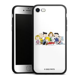 DeinDesign iPhone SE (2020) Handy Premium Silikon H&uuml;lle Handyh&uuml;lle schwarz Case Merchandise Kindheit Peanuts Silikon Premium Case