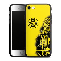 DeinDesign iPhone SE (2020) Handy Premium Silikon H&uuml;lle Handyh&uuml;lle schwarz Case Bvb Borussia Dortmund Stadium Silikon Premium Case