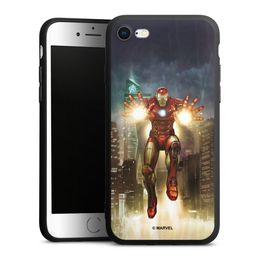DeinDesign iPhone SE (2020) Handy Premium Silikon H&uuml;lle Handyh&uuml;lle schwarz Case Iron Man Avengers Marvel Silikon Premium Case
