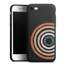 DeinDesign iPhone SE (2020) Handy Premium Silikon H&uuml;lle Handyh&uuml;lle schwarz Case Circle Rainbow Water Colour Silikon Premium Case