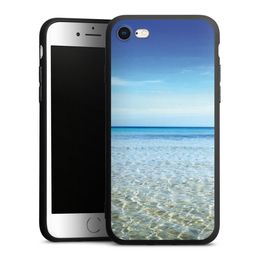 DeinDesign iPhone SE (2020) Handy Premium Silikon H&uuml;lle Handyh&uuml;lle schwarz Case Sky Ocean Urlaub Silikon Premium Case
