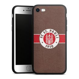 DeinDesign iPhone SE (2020) Handy Premium Silikon H&uuml;lle Handyh&uuml;lle schwarz Case Fc St. Pauli Official Licensed Product Logo Silikon Premium Case