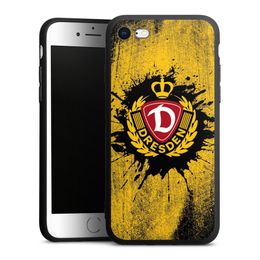 DeinDesign iPhone SE (2020) Handy Premium Silikon H&uuml;lle Handyh&uuml;lle schwarz Case Official Licensed Product Soccer Sg Dynamo Dresden Silikon Premium Case