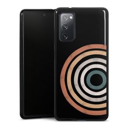 DeinDesign Galaxy S20 FE Handy Silikon H&uuml;lle Case schwarz Handyh&uuml;lle Circle Rainbow Water Colour