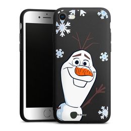 DeinDesign iPhone SE (2020) Handy Premium Silikon H&uuml;lle Handyh&uuml;lle schwarz Case Frozen Olaf Disney Frozen 2 Silikon Premium Case