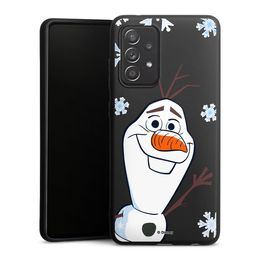 DeinDesign Galaxy A52s 5G Handy Premium Silikon H&uuml;lle Handyh&uuml;lle schwarz Case Disney Frozen Olaf Frozen 2 Silikon Premium Case