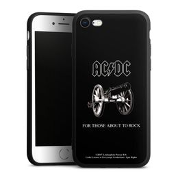 DeinDesign iPhone SE (2020) Handy Premium Silikon H&uuml;lle Handyh&uuml;lle schwarz Case Music Acdc Merchandise Silikon Premium Case