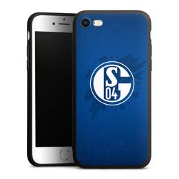 DeinDesign iPhone SE (2020) Handy Premium Silikon H&uuml;lle Handyh&uuml;lle schwarz Case Fc Schalke 04 Official Licensed Product Silikon Premium Case